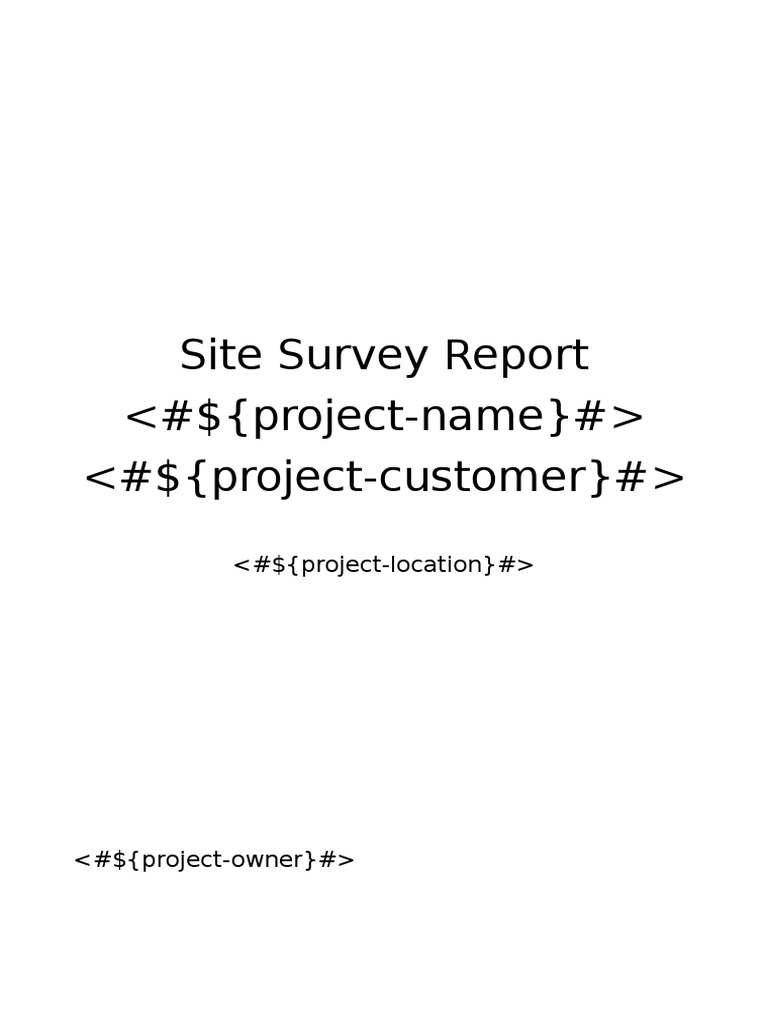 Example Site Survey Project Report Template | PDF | Wireless Access ...