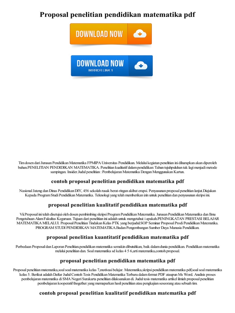 Contoh Proposal Yang Benar - Aneka Contoh