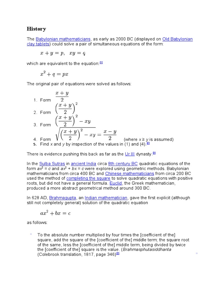 History: Babylonian Mathematicians Old Babylonian Clay Tablets | PDF ...