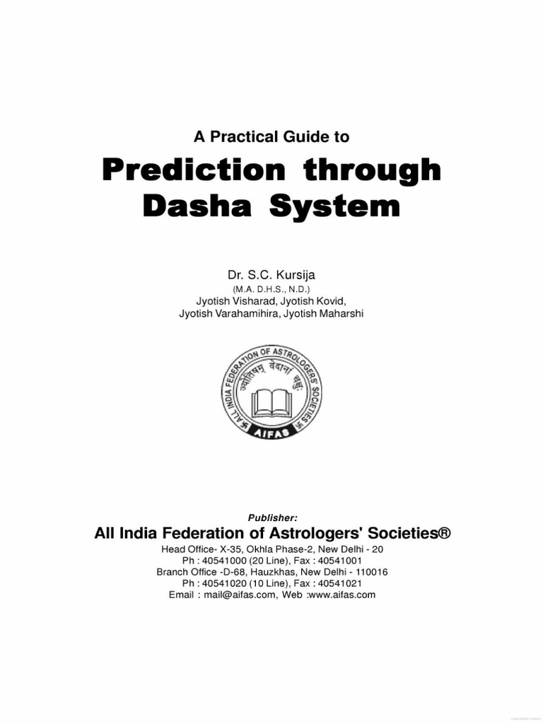Vimshottari Dasha Prediction Guide | PDF | Planets In Astrology | Occult