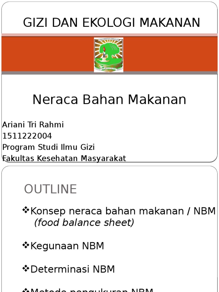 Neraca Bahan Makanan | PDF