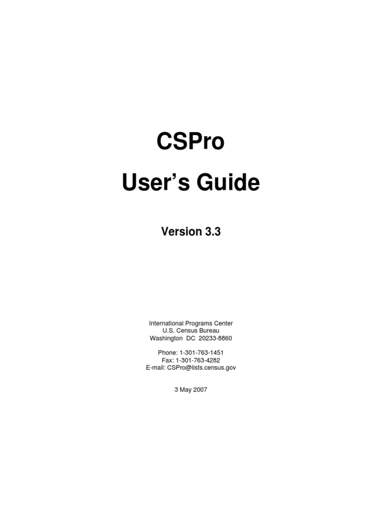 CSPro User's Guide | PDF | File Format | Array Data Structure