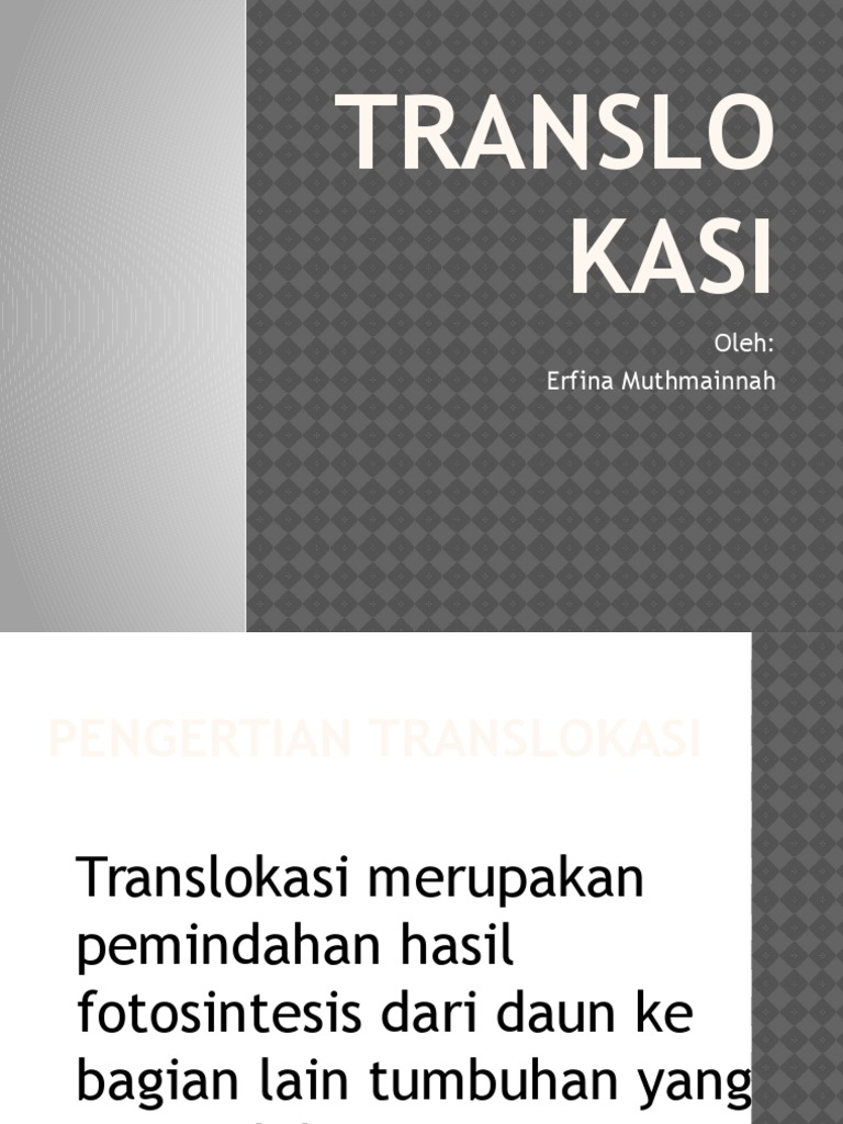 Translokasi | PDF | Griya & Taman