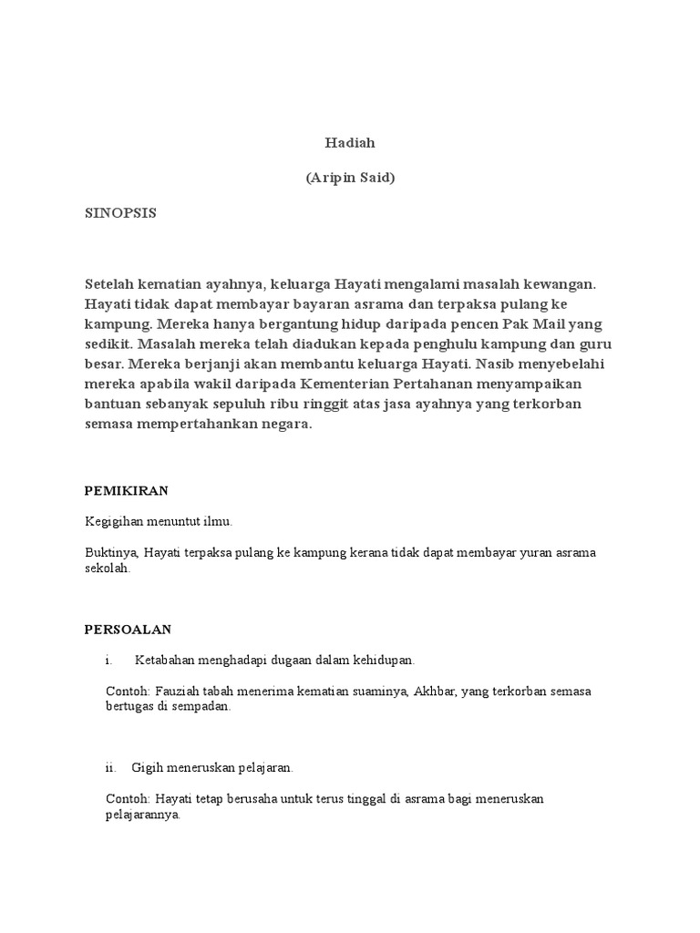 Drama Hadiah | PDF
