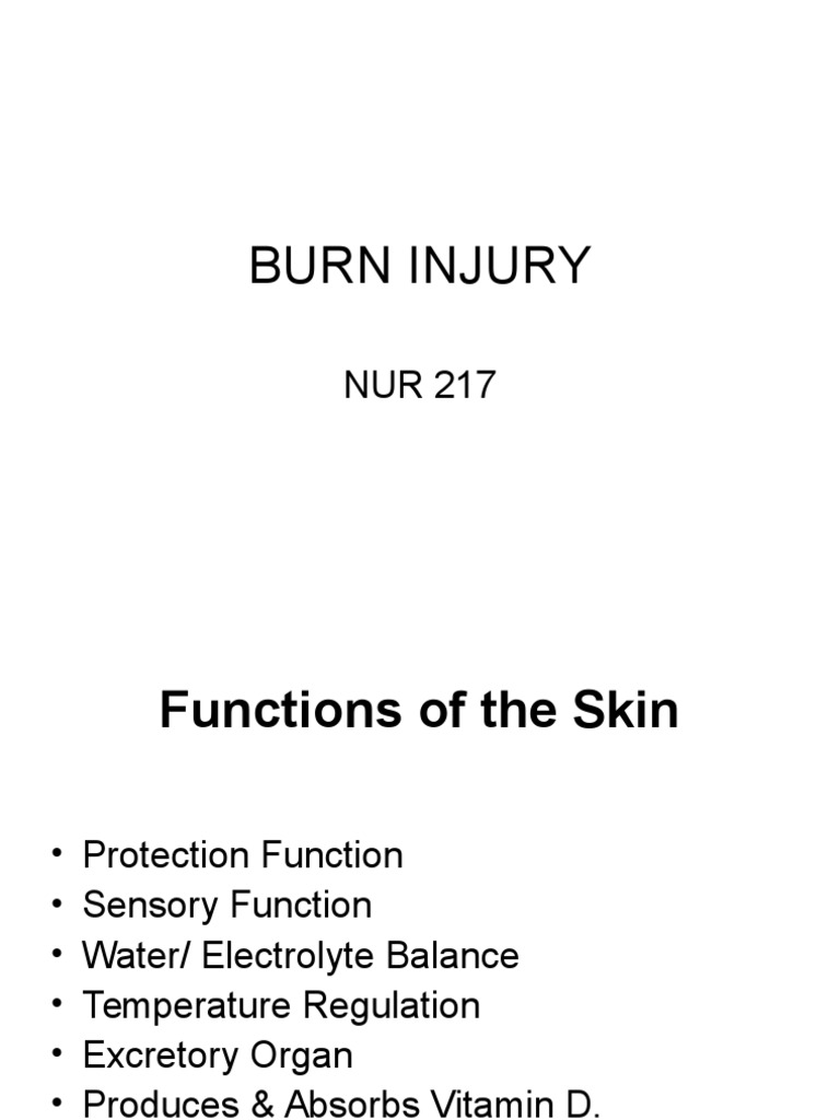 Nursing_Burn Injury PPT | Burn | Sepsis