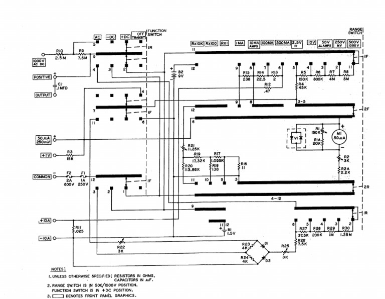 Simpson 260-7 and 7m Schematic | PDF