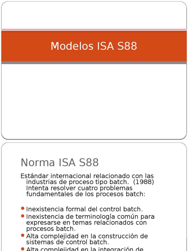 Modelos ISA S88 | PDF | Complejidad | Secuencia