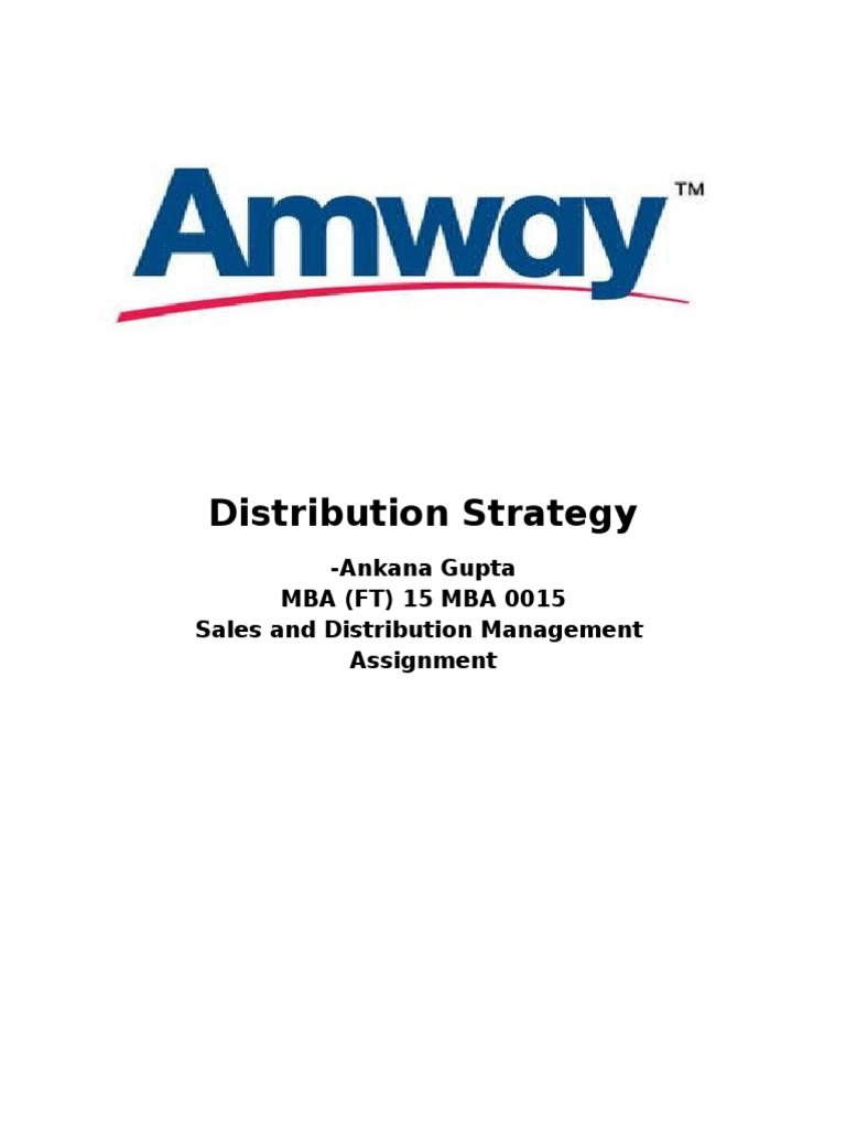 Amway Distribution and Earnings Overview | PDF | Career & Growth
