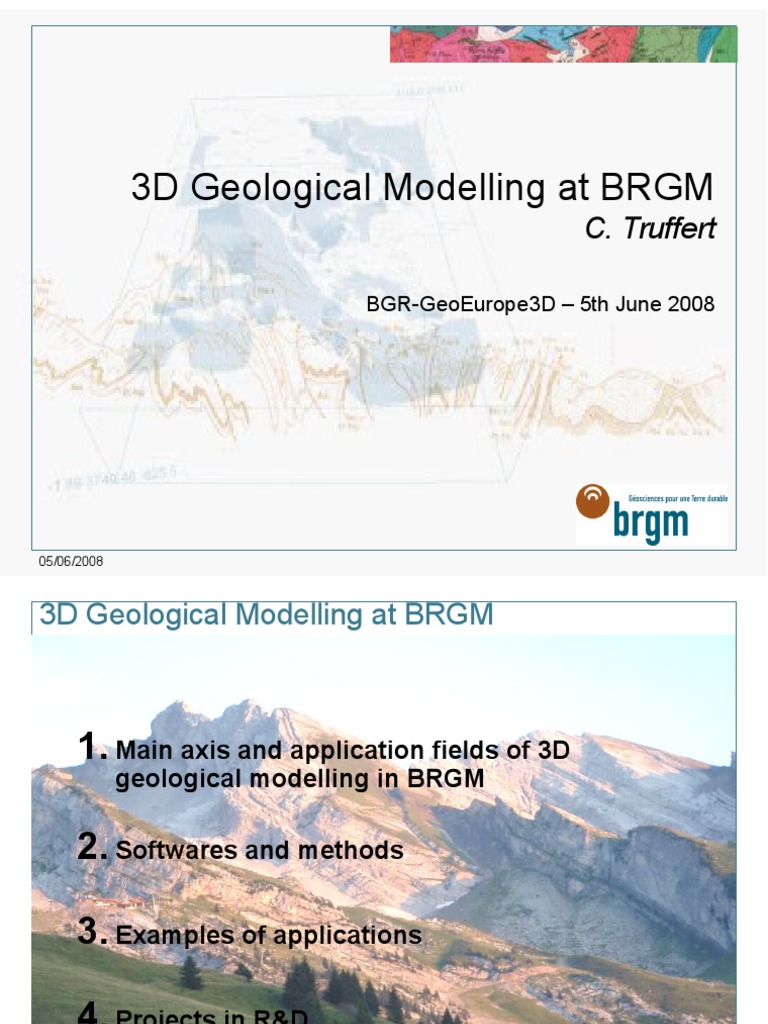 3D Geological Modelling Techniques at BRGM | PDF | 3 D Modeling | Geology