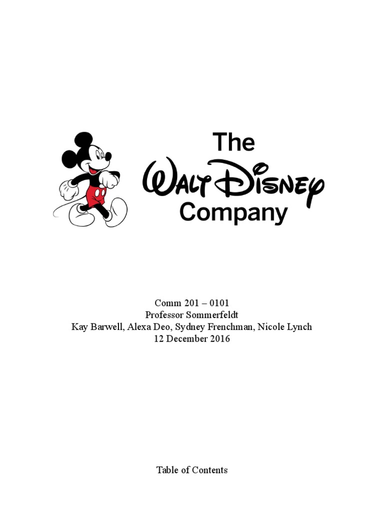 The Walt Disney Company Pdf The Walt Disney Company Mass Media