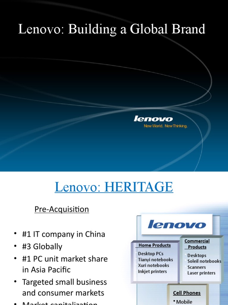 Lenovo-Building A Global Brand | PDF | Lenovo | Business
