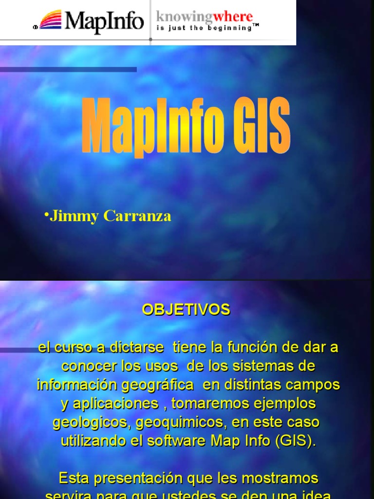 Manual Del MapInfo - Descripcion Del Curso | PDF | Sistema de ...