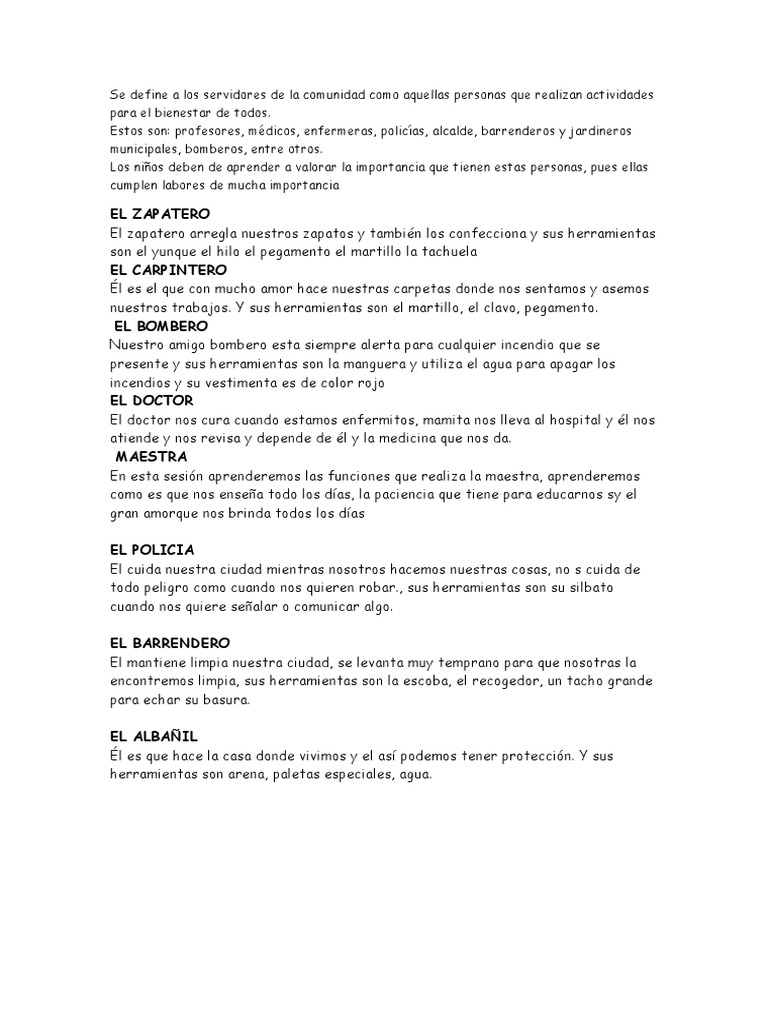 Se Define A Los Servidores de La Comunidad Como Aquellas Personas Que ...