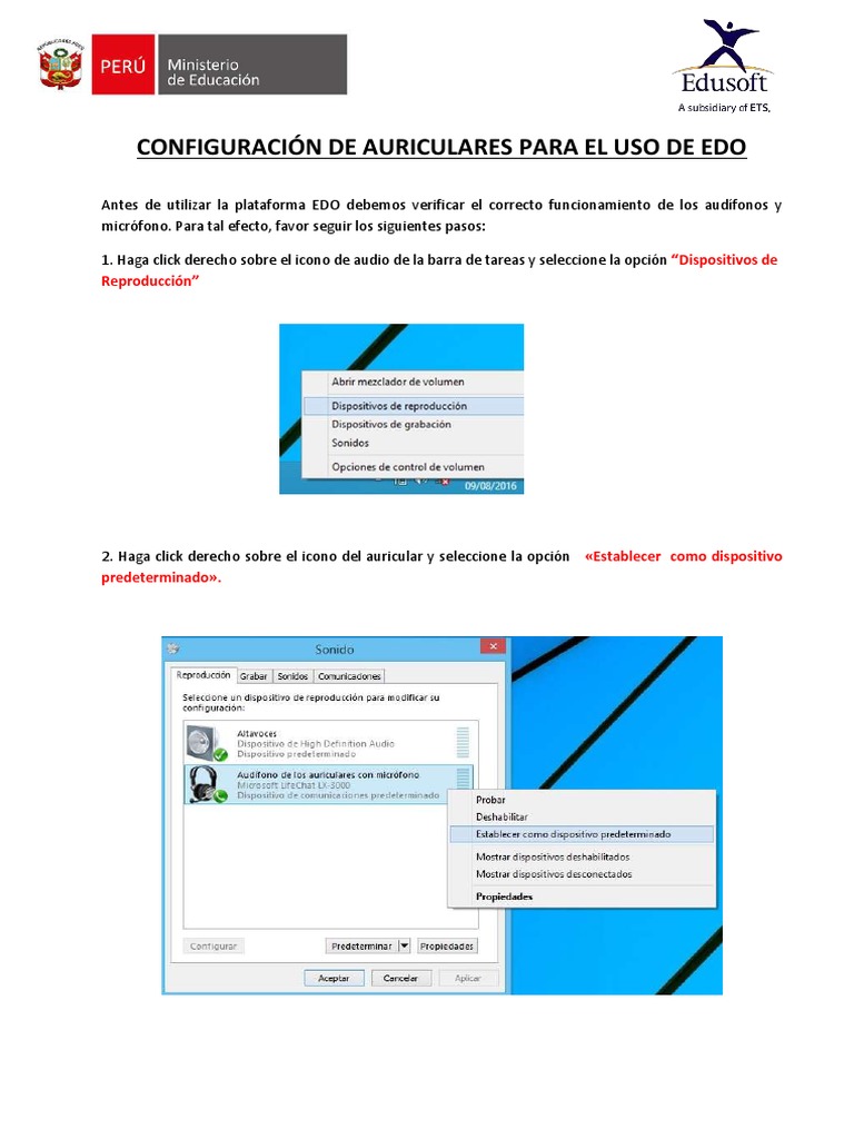Configuración de Auriculares para EDO | PDF