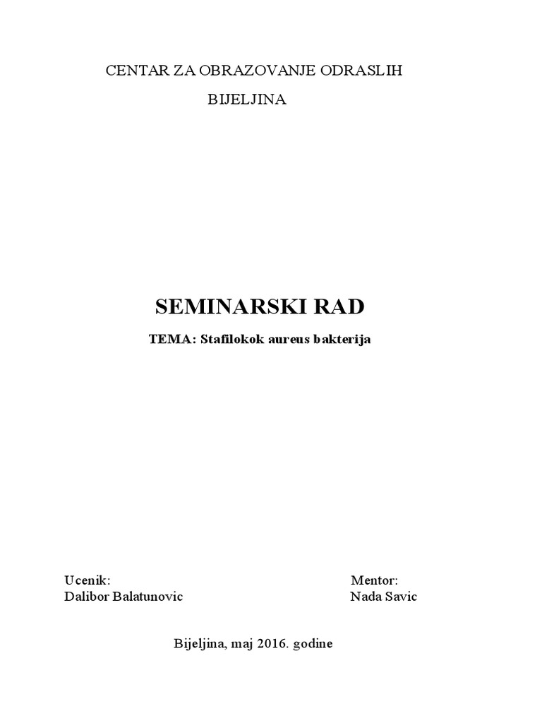 Stafilokok Aureus Bakterija | PDF