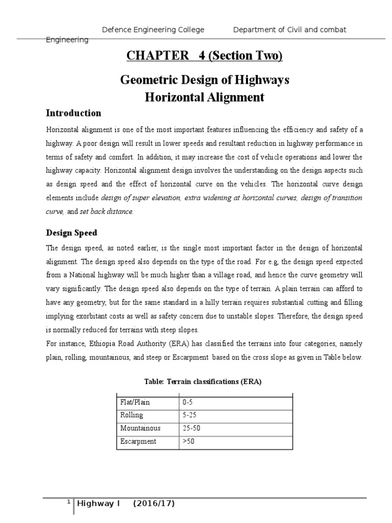 Chapter - 4-Geometric Design of Highways Horizontal Alignment (Part 2 ...