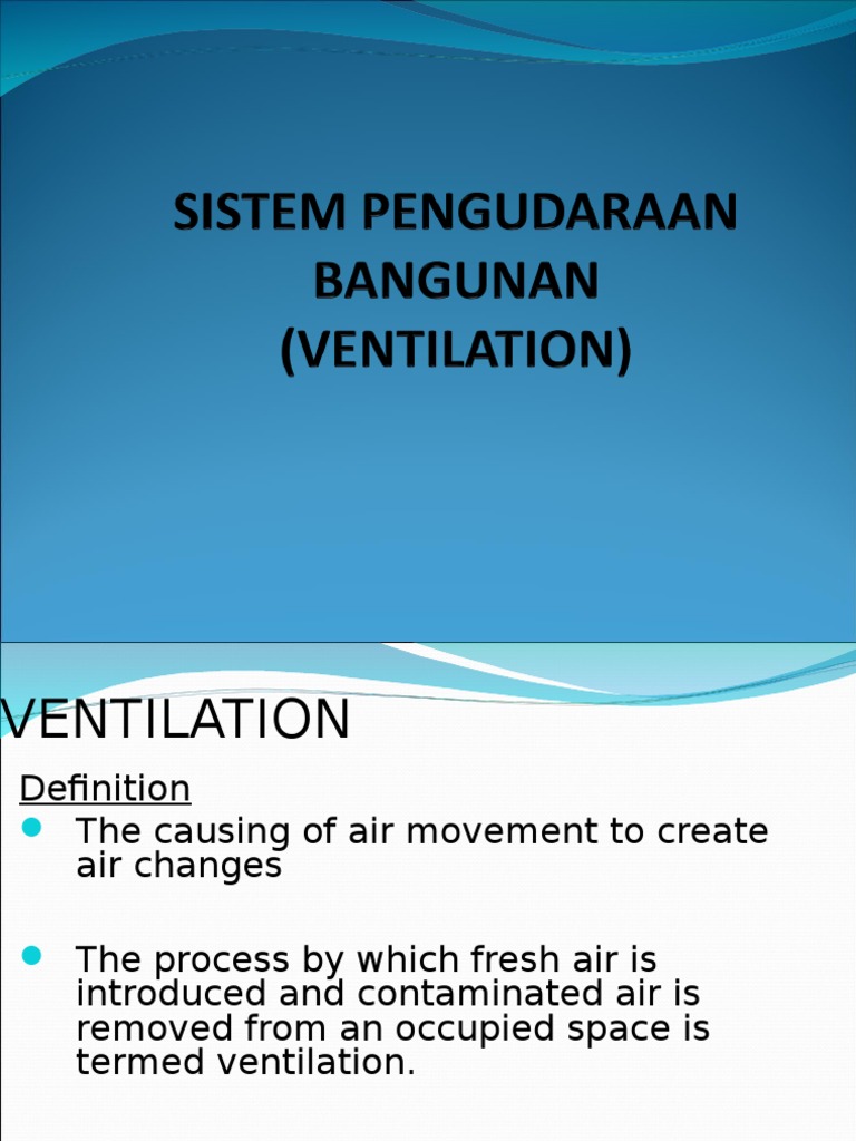 Vent. System | PDF | Mechanical Fan | Ventilation (Architecture)