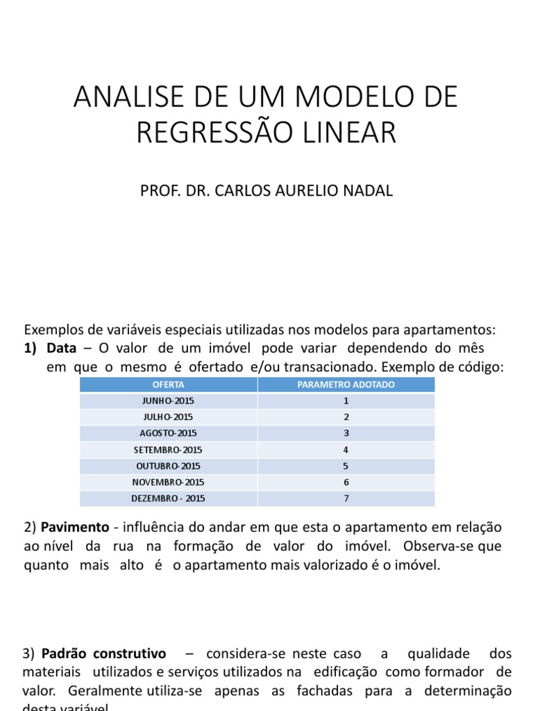 Aula 12- Analise de Um Modelo de Regressão Linear Sisdea | Coeficiente ...