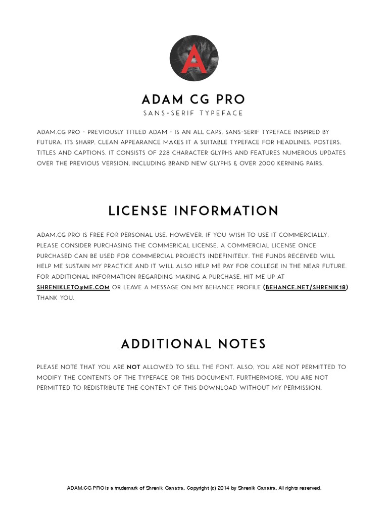 Readme PDF | PDF | Typefaces | Sans Serif Typefaces