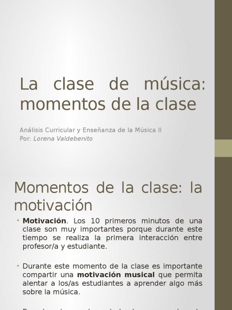 La Clase de Musica y Su Planificacion | PDF | Aprendizaje | Conocimiento