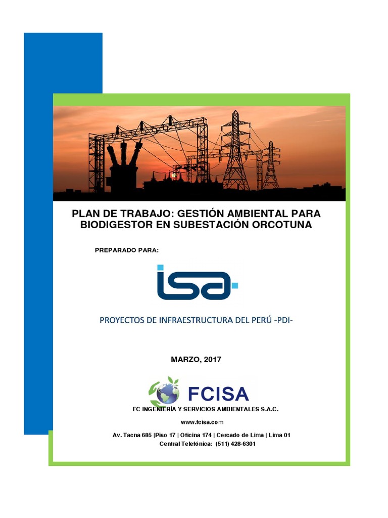 Plan de Trabajo - Se Orcotuna - Marzo 2017 v3 | PDF | Aguas residuales ...