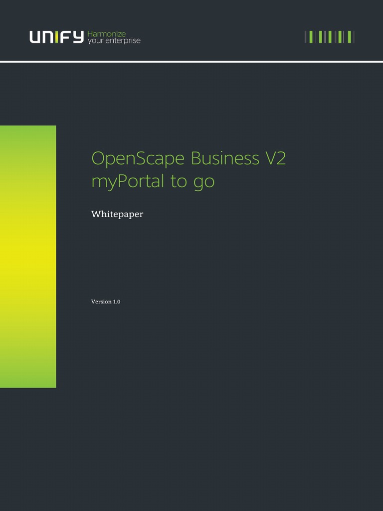 OpenScape Business MyPortal To Go Whitepaper en | PDF | Voicemail ...