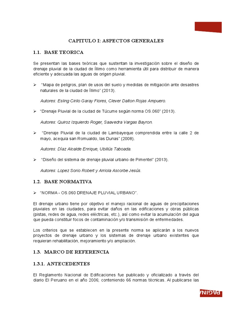 1 Capítulo 1 - Aspectos Generales - Drenaje Illimo (Pag. 1-3) | Descargar gratis PDF | Drenaje ...