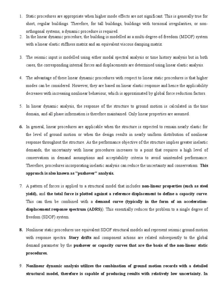 Linear and Non-Linear Dynamic Analysis | PDF | Physical Phenomena ...