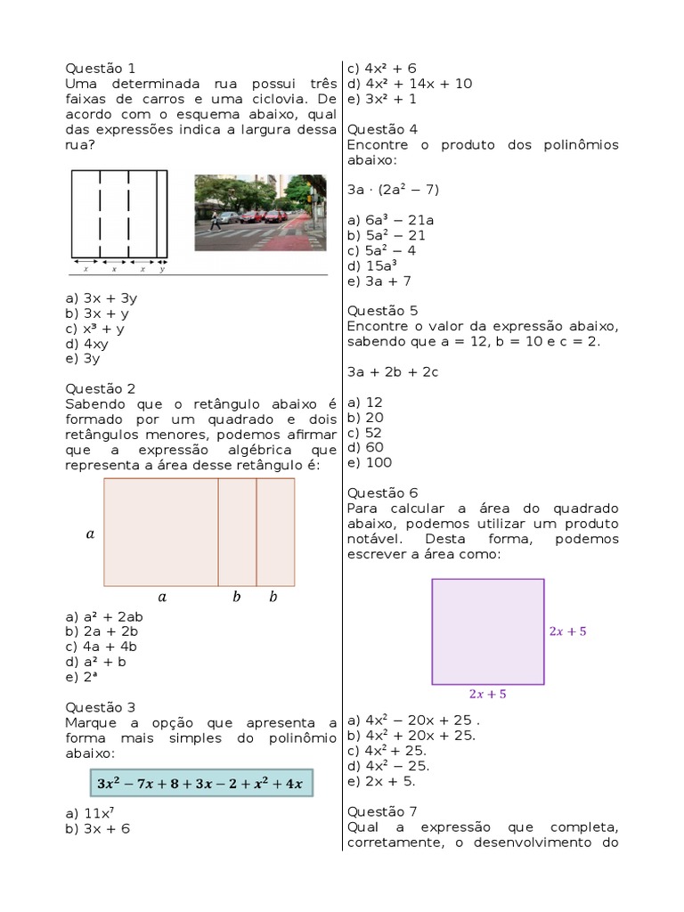 Prova de Matematica 7a Serie III Unidade | PDF | Triângulo | Matemática ... Prova de Matematica 7a Serie III Unidade | PDF | Triângulo | Matemática ...