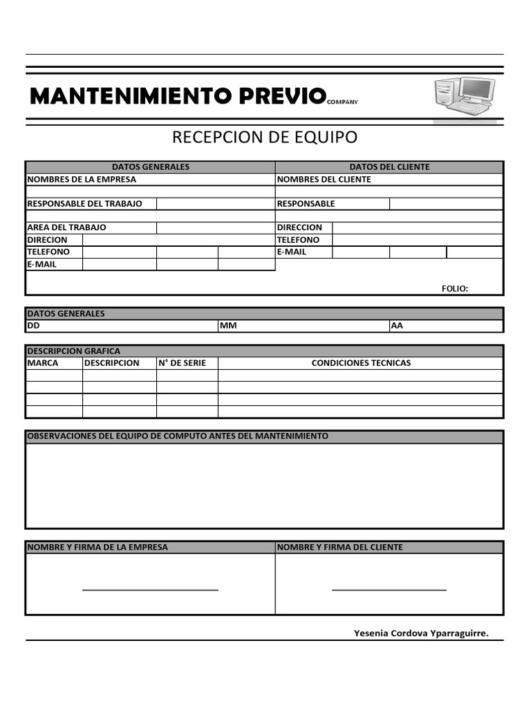 Informe de Recepcion | PDF