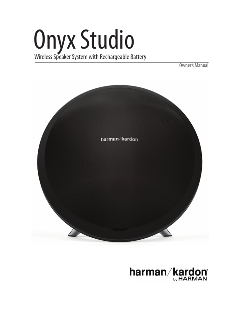Owners Manual - Onyx Studio (English) | PDF | Loudspeaker | Bluetooth