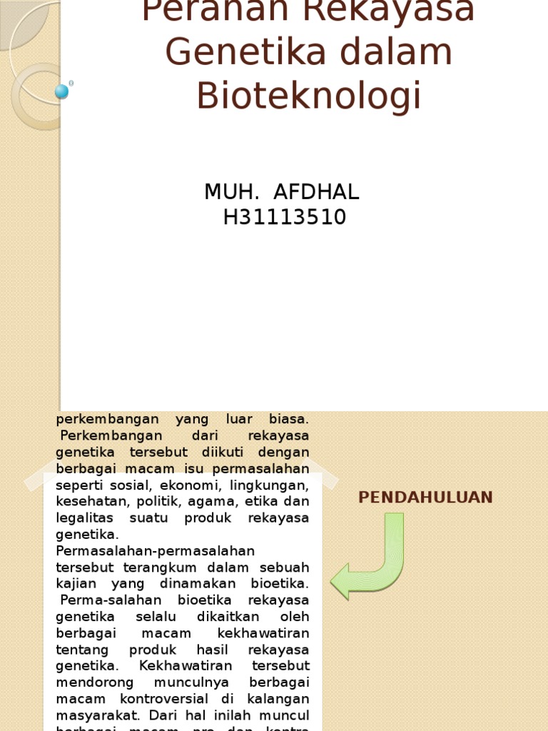 Peranan Rekayasa Genetika Dalam Bioteknologi | PDF