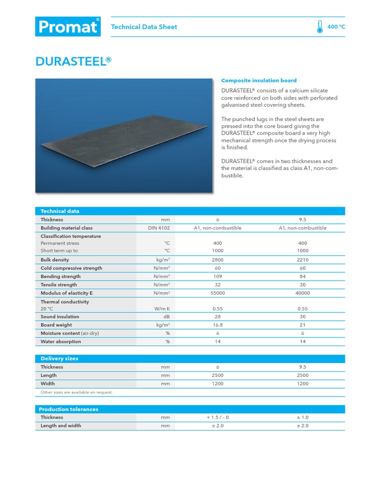 DURASTEEL® - TECHNICAL DATA SHEET - ENGLISH | PDF | Strength Of ...