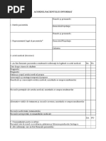 Consimtamant Informat Pacienti Model | PDF