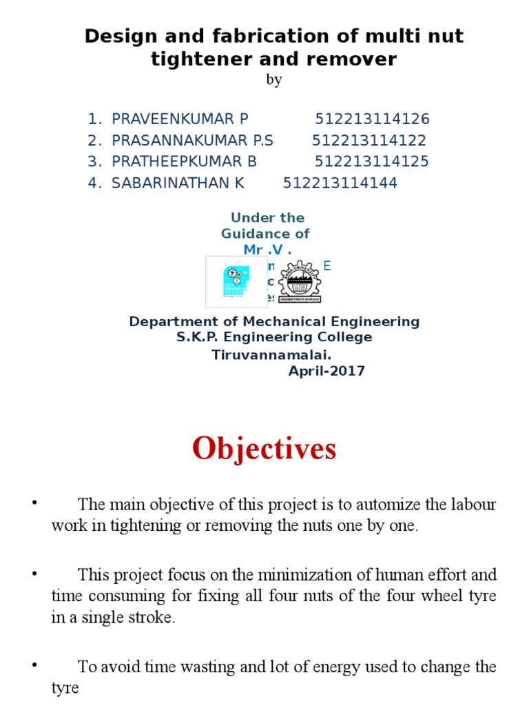 Multi Nut Remover and Tightener Design | PDF | Gear | Nut (Hardware)