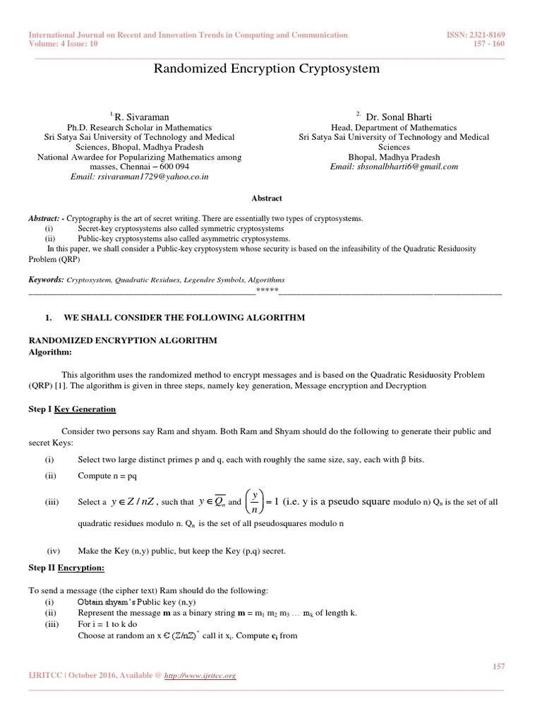 Secure Data Communication Using Aes Algorithm Palindrome Number 1034