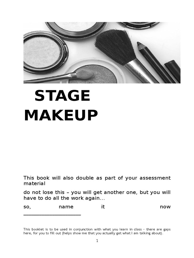 Stage Makeup2016 Complete | PDF | Educational Assessment | Cosmetics