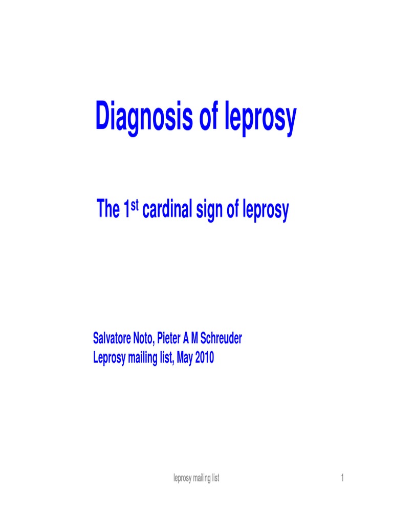 Diagnosing Leprosy Through Cutaneous Signs: An Examination of ...