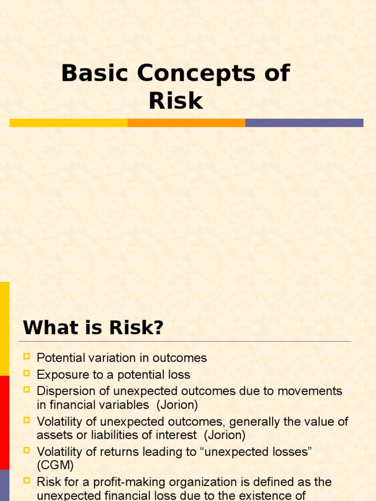 (WK 1) RM - Basic Concepts of Risk | PDF | Risk | Risk Management