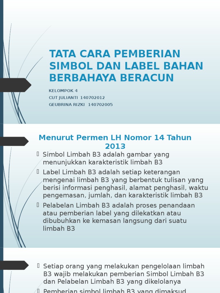 Simbol dan Label Limbah B3 | PDF