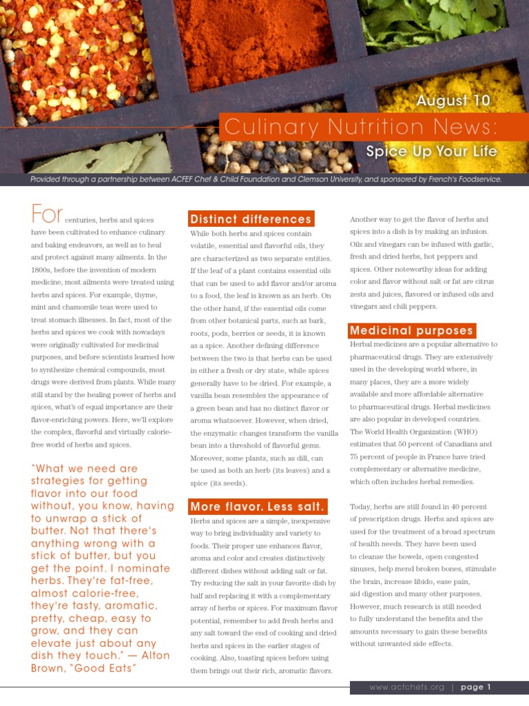 Spices PDF | PDF | Herbalism | Spice