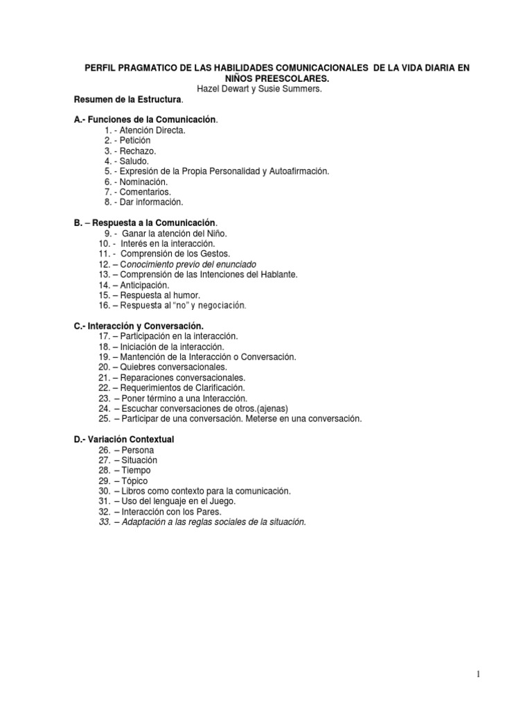 Perfil Pragmático en Niños Preescolares | PDF | Adultos | Science