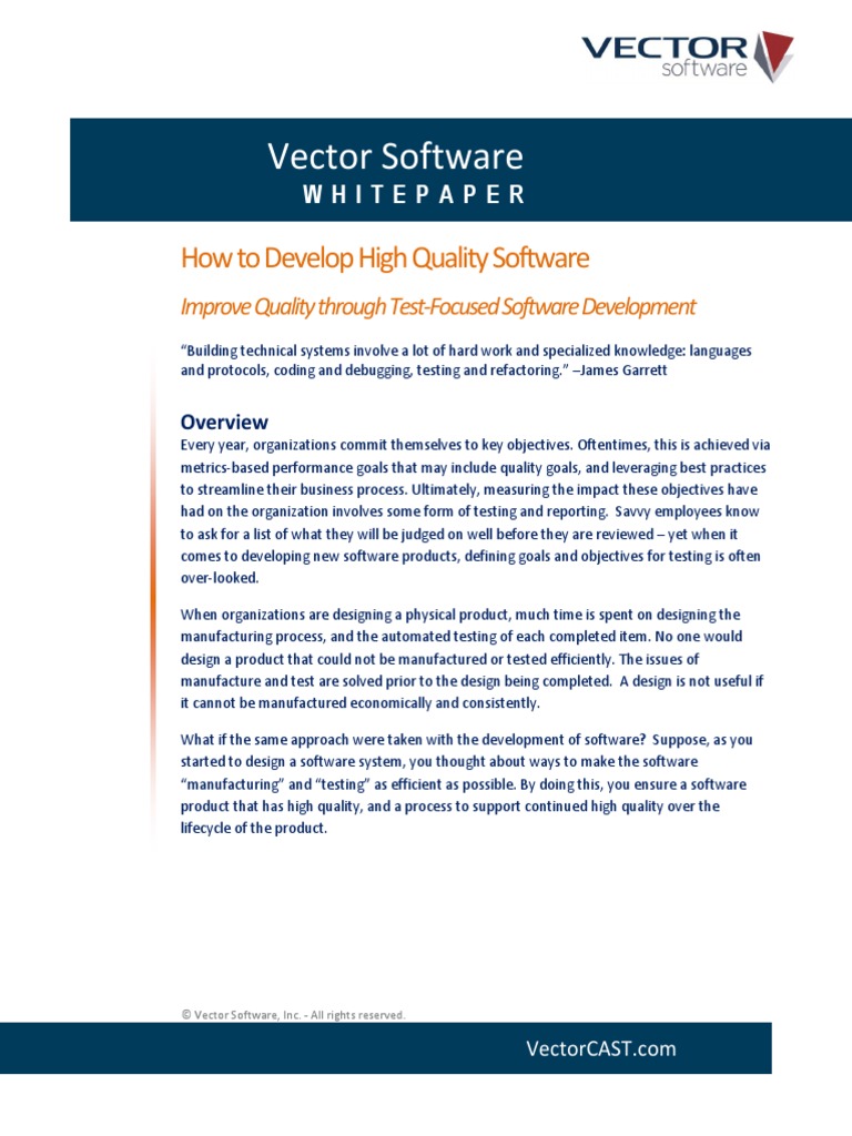 How To Develop High Quality Software | PDF | Software Bug | Software ...