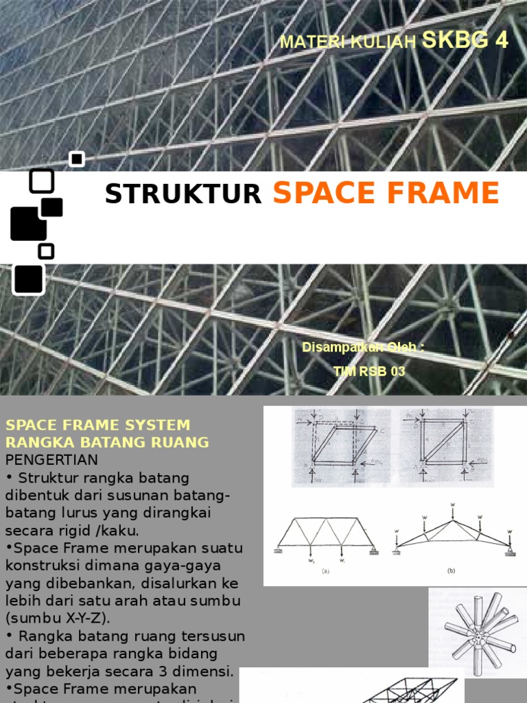 Struktur Rangka Batang Ruang (Space Frame) dan Penerapannya | PDF