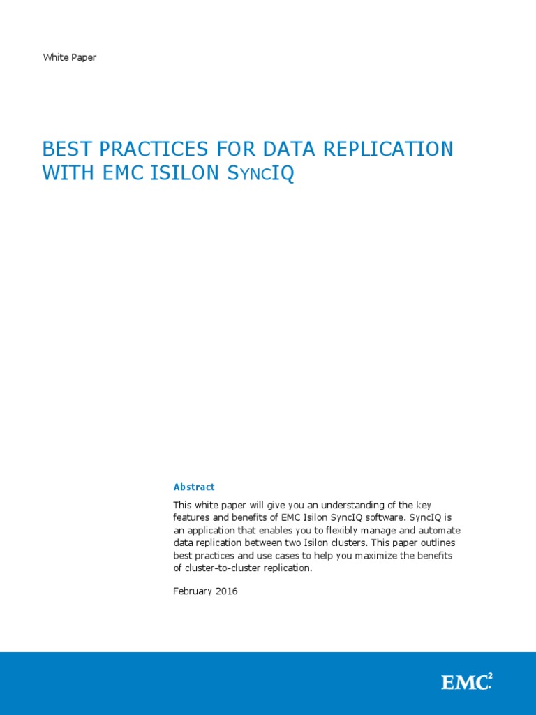 h8224 Replication Isilon Synciq WP | PDF | Replication (Computing) | Computer File