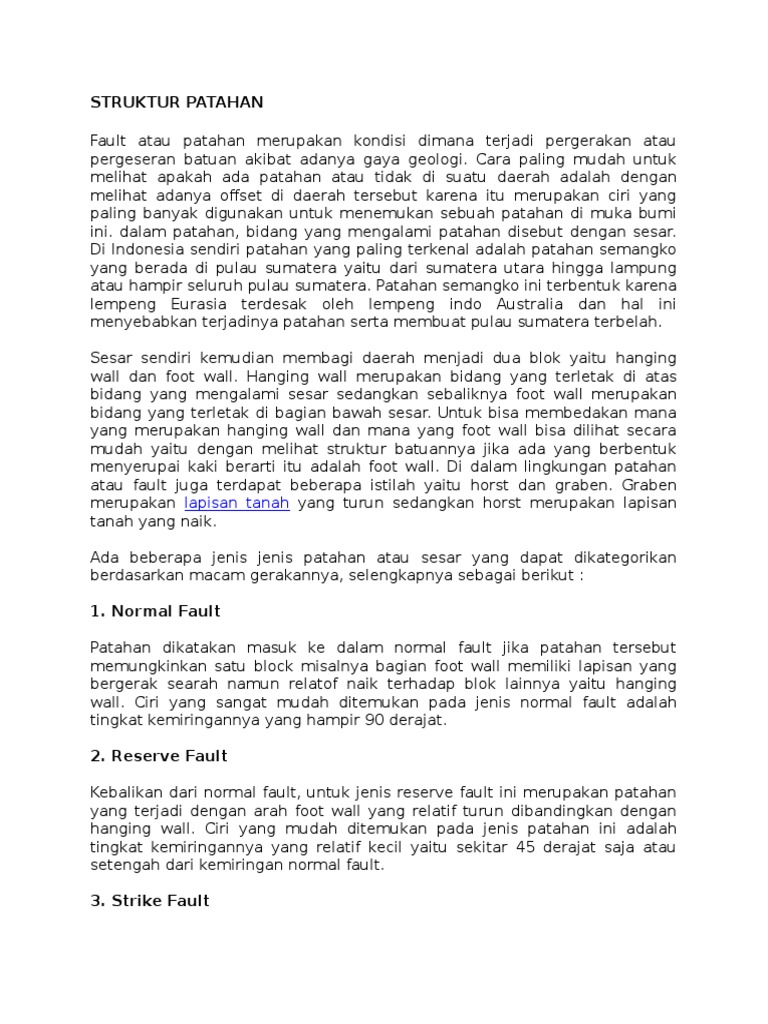 Struktur Patahan | PDF | Sains & Matematika