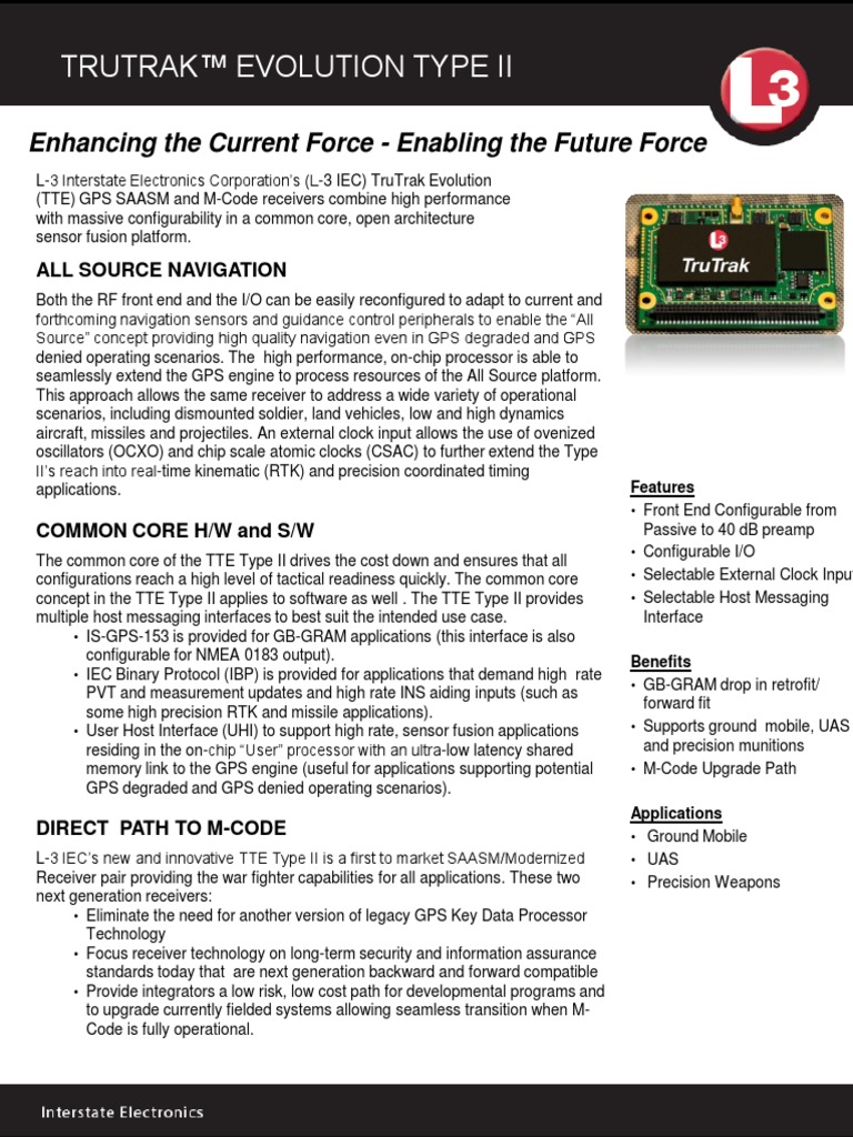 TruTrak Evolution Type II FINAL - Cleared 08aug12 | PDF | Global ...