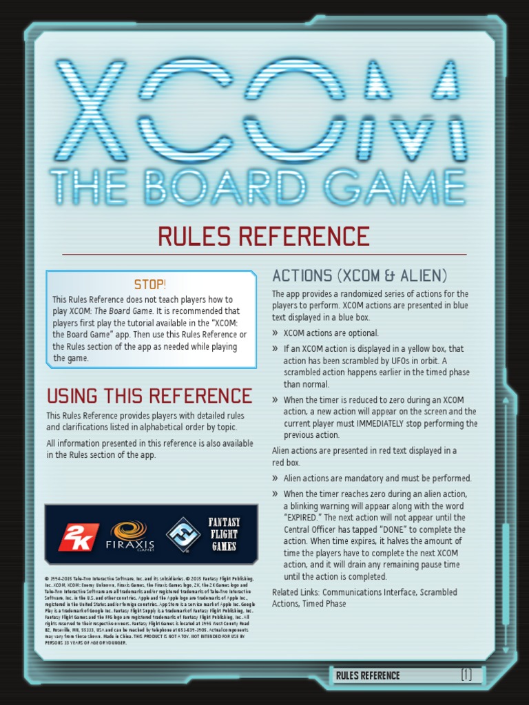 Xcom Rules Reference | PDF | Satellite | Leisure