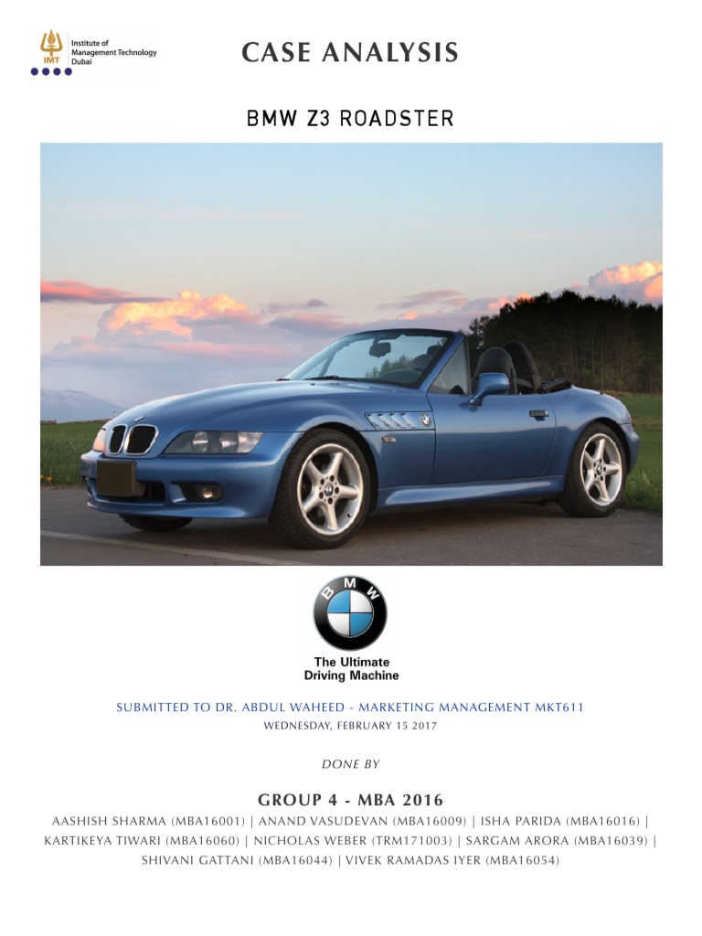 BMW Z3 Roadster Marketing Strategy Analysis | PDF | Bmw | Brand