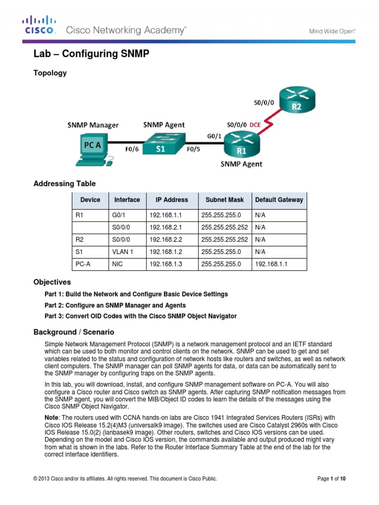SNMP Configuration-01 PDF | PDF | Router (Computing) | Computer Network